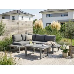 Konifera Gartenlounge-Set &raquo;Hamburg&laquo; Set, Tisch:100x60x60/40cm,abnehmbare R&uuml;ckenlehnen,individuell aufstellbar, 14 Stk. tlg. h&ouml;henverstellbarer Tisch, 