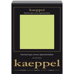 Kaeppel Spannbettlaken &raquo;Single Jersey Mako Cotton&laquo; Bettlaken aus 100% Baumwolle gr&uuml;n Jersey, Obermaterial: 100% Baumwolle