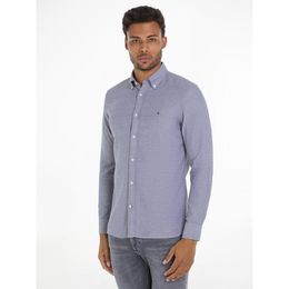 Tommy Hilfiger Herren Langarmhemd &raquo;OXFORD DOBBY Slim Fit SHIRT&laquo; blau 3XL, N-Gr