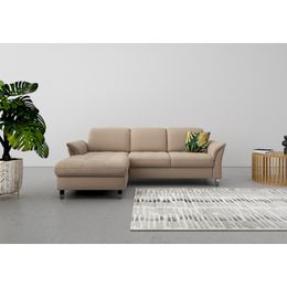 Sit & More sit&more Ecksofa &raquo;Maggiore L-Form&laquo; wahlweise mit Kopfteilverstellung, Bettfunktion und Bettkasten grau 98% Polyester, 2% Polyamid