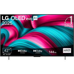 LG OLED-Fernseher &raquo;OLED42C5ELB&laquo; 106 cm/42 Smart-TV grau ALLM, QMS), 3x USB 2.0, LAN, Wi-Fi 6, Bluetooth v 5.3; NVIDIA G-SYNC, AMD FreeSync , HGiG-