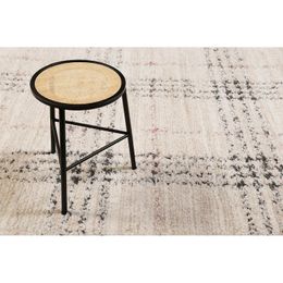 Esprit Hochflor-Teppich &raquo;Nora ESP-80336&laquo; rechteckig 30 mm H&ouml;he Shaggy, Langflor, mit Karo-Muster, Wohnzimmer wei&szlig; Polyester