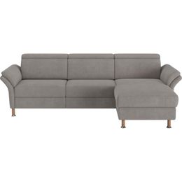 Home Affaire Ecksofa &raquo;Calypso L-Form&laquo; mit motorischen Funktionen im Sofa und Recamiere grau 100% Polyester