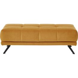 Die PlanBar Hocker &raquo;MP-IN20041&laquo; Besondere Merkmale: in modernem Polyestervelours mit Samtoptik gelb 100% Polyester