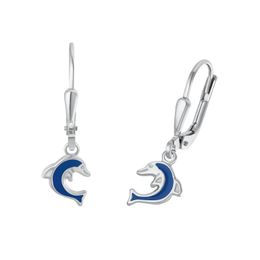 Amor Damen Paar Ohrh&auml;nger &raquo;Dolphins&laquo; Made in Germany silber
