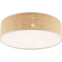 OTTO home Deckenleuchte &raquo;Mikka&laquo; E27 1 Stk. mit Leinenstoffschirm, H&ouml;he 14 cm, E27, Leinen, Deckenlampe beige