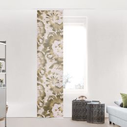 Schiebegardine Batik auf Leinwand Struktur