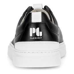 Pius Gabor Herren Plateausneaker , Freizeitschuh, Halbschuh, Schn&uuml;rschuh mit Perforierung, Weite G schwarz-wei&szlig; 8,5 (42,5)
