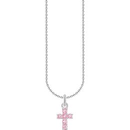 Thomas Sabo Damen Thomas Sabo Kette mit Anh&auml;nger &raquo;Kreuz-Anh&auml;nger&laquo; mit Zirkonia (synth.) bunt