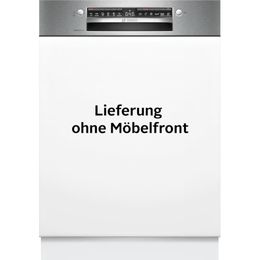 Bosch teilintegrierbarer Geschirrsp&uuml;ler Serie 4 &raquo;SMI4EVS09E&laquo; 14 Ma&szlig;gedecke Automatische T&uuml;r&ouml;ffnung f&uuml;r Effizienz, flexible K&ouml;rbe & Schubladen silber 