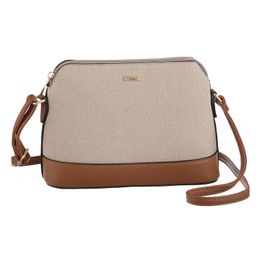 Rieker Damen Umh&auml;ngetasche, Schultertasche, Damen-Tasche mit gro&szlig;em Hauptfach beige