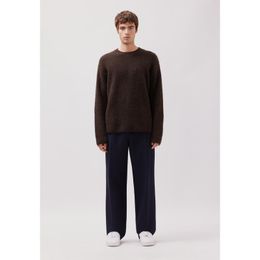 Studio Seidensticker Herren studio seidensticker Strickpullover 1/1 Rundhals Einfarbig meliert braun S