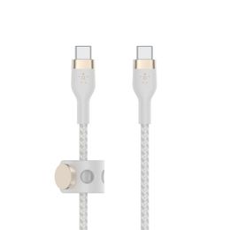 Belkin USB-Kabel &raquo;BoostCharge PRO Flex USB-C/USB-C Kabel bis 60W 3m&laquo; USB Typ C USB-C 300 cm Mittels integrierter Kabellasche und magnetischem Kabelmanagement