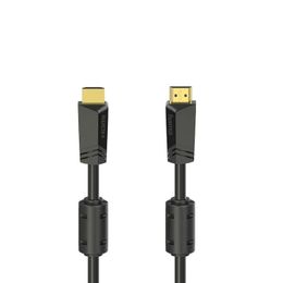 Hama HDMI-Kabel &raquo;High Speed HDMI -Kabel, Stecker - Stecker, 4K, 10m vergoldet&laquo; HDMI 1.000 cm Ethernet HDMI -Kabel schwarz Vergoldeter Stecker mit geringen 