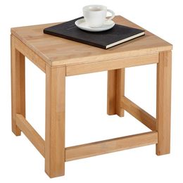 Linea Natura Beistelltisch, Buche, Holz, Buche, massiv, rechteckig, eckig, 40x38x45 cm, Wohnzimmer, Wohnzimmertische, Beistelltische