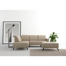 Sit & More sit&more Ecksofa &raquo;Bailando L-Form&laquo; wahlweise mit Kopfteilverstellung und Vorziehsitz, motorisch beige