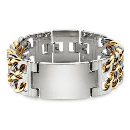 Bruno Banani Edelstahlarmband &raquo;Schmuck Geschenk breites Armband mit Platte&laquo;