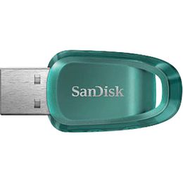 Sandisk USB-Stick &raquo;Cruzer Ultra Eco 128GB&laquo; (128GB GB USB 3.2 Lesegeschwindigkeit 100 MB/s) gr&uuml;n Kunststoff Kompaktes Design mit integrierter &Ouml;se f&uuml;r einen 
