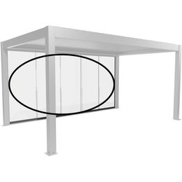 BioHort Glasschiebet&uuml;r &raquo;Klarglas Gr. 5 m f&uuml;r Pergola, verschiedene Farben&laquo; 475,5x 234,9 cm, Glaselemente aus 10 mm ESG Glas, Stahl
