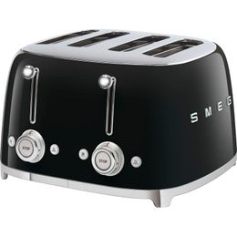 Smeg Toaster &raquo;TSF03BLEU&laquo; 4 kurze Schlitze 3000 W schwarz Toaster