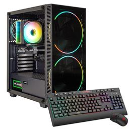 GAMEMAX Gaming-PC &raquo;Black Hole 7636 AMD Ryzen 5 7500F RTX 5070Ti 32GB DDR5 1TB SSD&laquo; Windows 11, DDR5 RAM schwarz Wi-Fi 5, RJ-45 Ethernet, 750 Watt 80+ 
