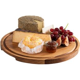 APS Tablett &raquo;PIZZA&laquo; mit Griffmulden braun Eichenholz