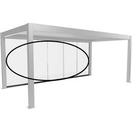 BioHort Glasschiebet&uuml;r &raquo;Klarglas Gr. 6 m f&uuml;r Pergola, verschiedene Farben&laquo; 568x 234,9 cm, Glaselemente aus 10 mm ESG Glas, Stahl