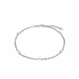 Amor Fu&szlig;kette &raquo;Schmuck Geschenk K&ouml;rperschmuck, Singapurkette K&uuml;gelchen&laquo; silber Fu&szlig;kette