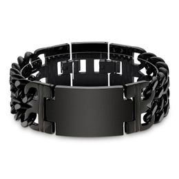 Bruno Banani Edelstahlarmband &raquo;Schmuck Geschenk breites Armband mit Platte&laquo;