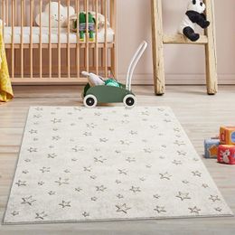 Carpet City Kinderteppich &raquo;MARA725&laquo; rechteckig 11 mm H&ouml;he Kinderzimmer, Kurzflor,robust,Tiere, Spielzimmer beige Obermaterial: 70% Polypropylen, 30% Polyester