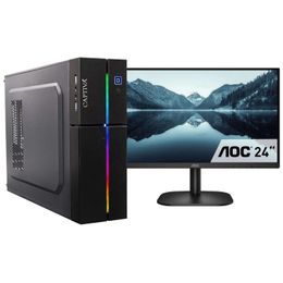 Captiva Business-PC-Komplettsystem &raquo;Power Starter I59-032 TFT Bundle&laquo; 23,8 &prime;&prime; Intel Core i3 UHD Graphics 8 GB RAM 250 GB SSD schwarz Windows 11 Home 