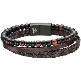 Bruno Banani Lederarmband &raquo;Schmuck&laquo; mit Tigerauge (synth.) braun