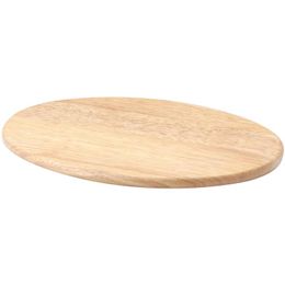 CONTINENTA Schneidebrett oval, Gummibaum 30x20x1,2cm braun Holzwerkstoff