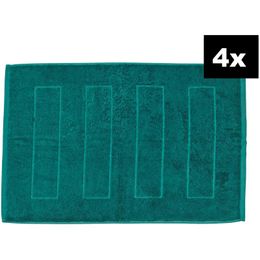 done. Badematte &raquo;DAILY UNI 4er-Set&laquo; H&ouml;he 5 mm fu&szlig;bodenheizungsgeeignet Badvorleger aus 100% Baumwolle gr&uuml;n Baumwolle