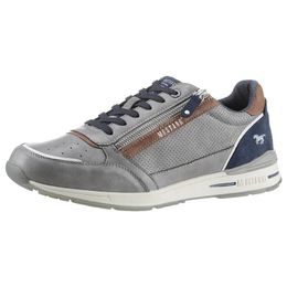 Mustang Shoes Herren Sneaker mit Au&szlig;enrei&szlig;verschluss, Freizeitschuh, Halbschuh, Schn&uuml;rschuh grau 44