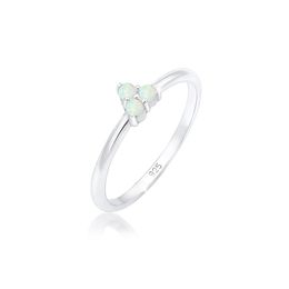 Elli Damen Fingerring &raquo;Opal Kreis Trio Trend 925er Silber&laquo; silber