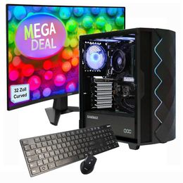 GAMEMAX PC-Komplettsystem &raquo;MegaDeal Diamond BK 2613 Ryzen 5 5600G Radeon Graphics 32GB 1TB SSD&laquo; 32 &prime;&prime; AMD Ryzen 5 32 GB RAM 1.000 GB SSD Windows 11 + 