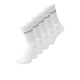 Jack & Jones Jack & Jones Herren Tennissocken &raquo;JACREGEN TENNIS SOCK 5 PACK NOOS&laquo; Packung, 5 Paar tlg. mit Stretchanteil wei&szlig; Einheitsgr&ouml;&szlig;e
