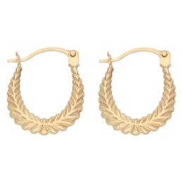Firetti Damen Paar Creolen &raquo;Schmuck Geschenk Gold 375 Ohrschmuck Ohrringe Lorbeerkranz&laquo;