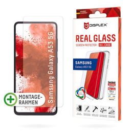 Displex Displayschutzglas &raquo;Real Glass + Case&laquo; f&uuml;r Samsung Galaxy A53 5G Rundumschutz bestehend aus Screen Protector und Case transparent Glas Kontur und 
