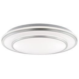 Brilliant LED Deckenleuchte &raquo;Luciano&laquo; LED-Modul 1 Stk. Neutralwei&szlig; &Oslash; 40 cm x 8 cm, 2160 lm, 4000 K, EEC A, aluminiumfarben/wei&szlig;