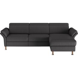 Home Affaire Ecksofa &raquo;Calypso L-Form&laquo; mit motorischen Funktionen im Sofa und Recamiere grau 100% Polyester