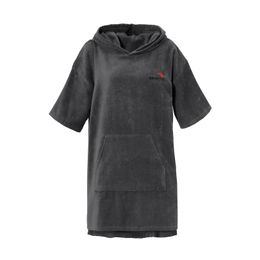 Kangaroos Badeponcho &raquo;Summer, ideal f&uuml;r Sauna, Spa & im Urlaub, Damen & Herren&laquo; 1 Stk. Surfponcho, mit Bauchtasche, 100% Baumwolle, Frottee grau 