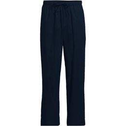 LANDS' END Essenzielle Baumwoll-Pyjamahose, Herren,  Blau, Baumwolle, by Lands' End