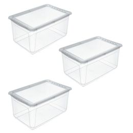 keeeper Aufbewahrungsbox &raquo;bea, 3er Set, mit Air Control-System 43L, 59 x 39 x 27 cm&laquo; Air-Control-System, stapelbar Kunststoff