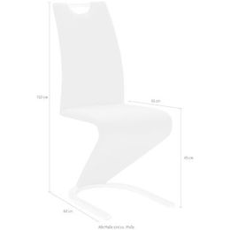 MCA furniture Freischwinger &raquo;Amado, TOPSELLER!&laquo; (Set) 4 Stk.2er-, 4er-, 6er-Set, Stuhl belastbar bis 120 Kg blau