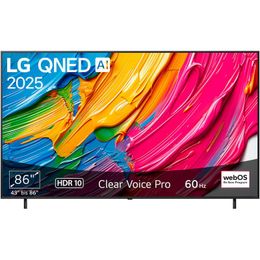 LG QNED-Fernseher &raquo;86QNED80A6A&laquo; 217 cm/86 &prime;&prime; Smart-TV schwarz &alpha;7 Gen8 4K AI-Prozessor mit vielen AI-Funktionen f&uuml;r bestm&ouml;gliche Bildqualit&auml;t und 
