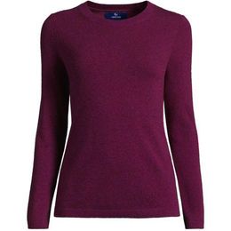 LANDS' END Kaschmir-Pullover mit rundem Ausschnitt, Damen,  Rot, Kaschmir, by Lands' End