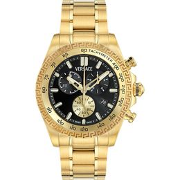 Versace Herren Chronograph &raquo;Versace CHRONO X&laquo; Quarzuhr, Armbanduhr, Herrenuhr,Swiss Made,Edelstahlband,Stoppfunktion gold