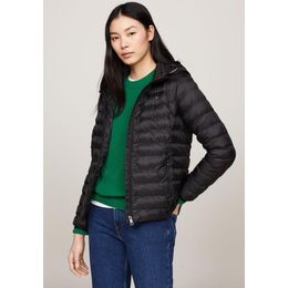 Tommy Hilfiger Damen Steppjacke &raquo;LW PADDED GLOBAL STRIPE JACKET&laquo; Global Serie TH WOMEN, mit Kapuze sportive Kapuze mit Global Stripe schwarz XXL (44)